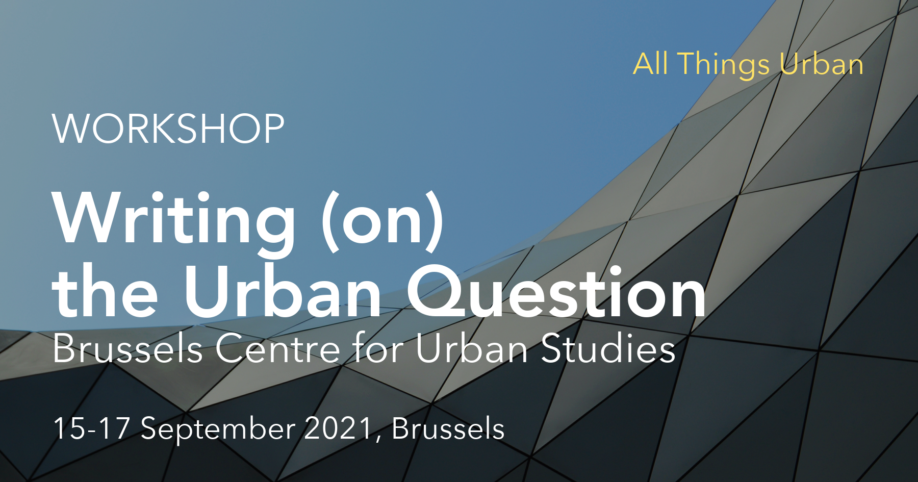 All Things Urban - Writing (on) the Urban Question – Sarah Butler ...