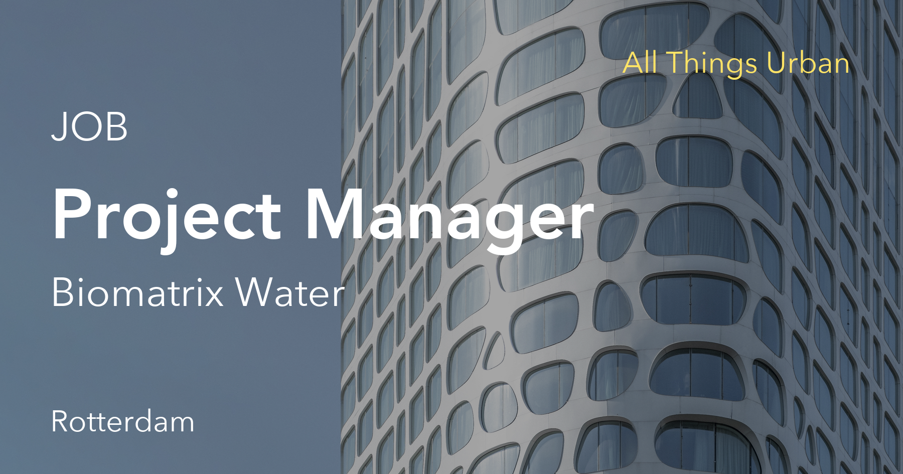 All Things Urban - Environmental Water Management International Manager ...