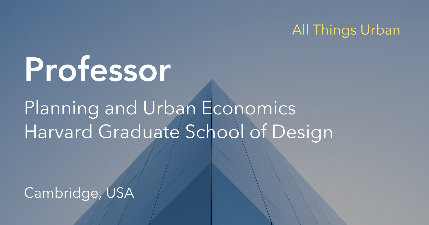 All Things Urban - Assistant or Associate Professor in Planning and ...