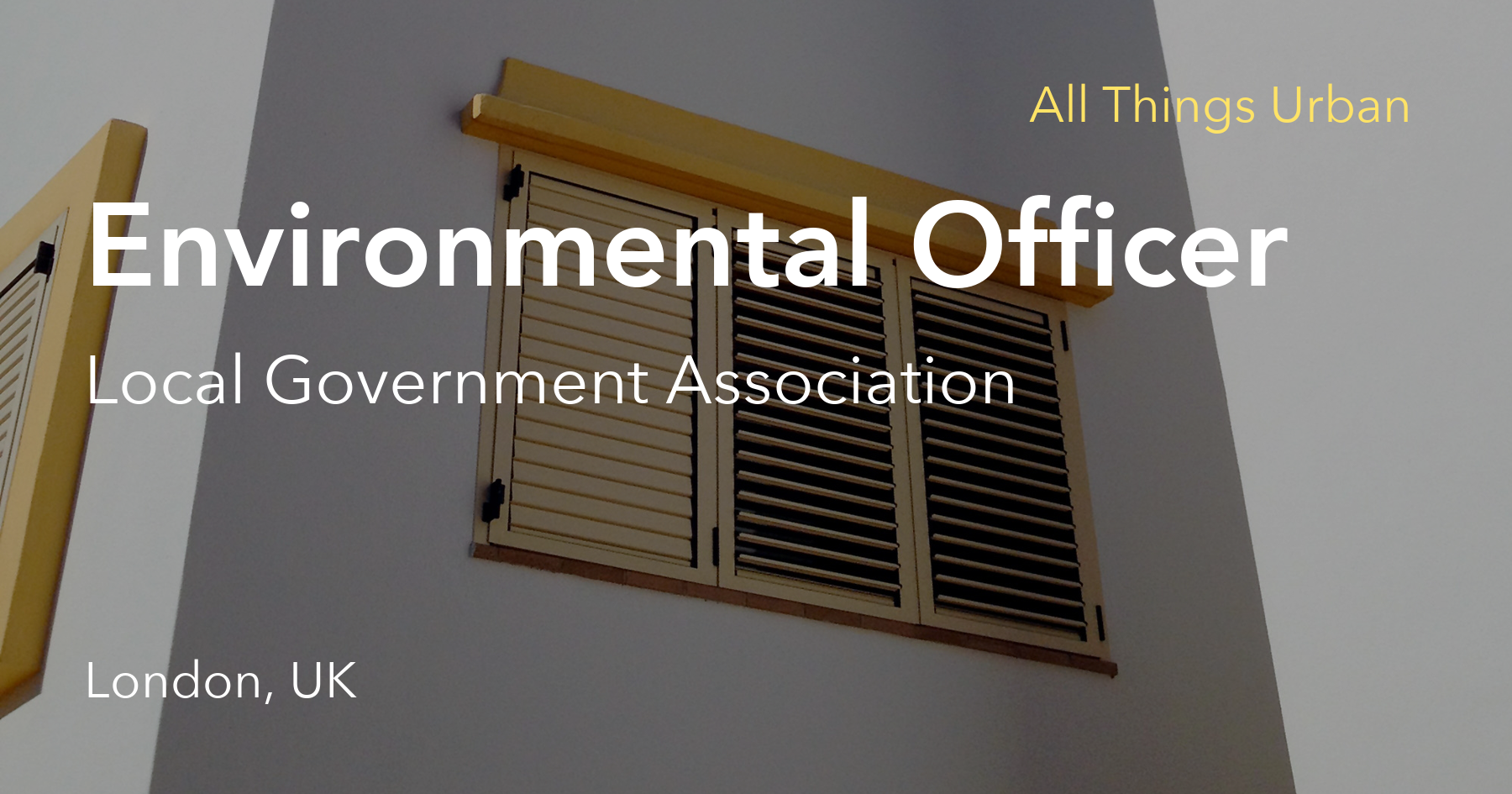 All Things Urban - Environmental Health Officer at Local Government ...